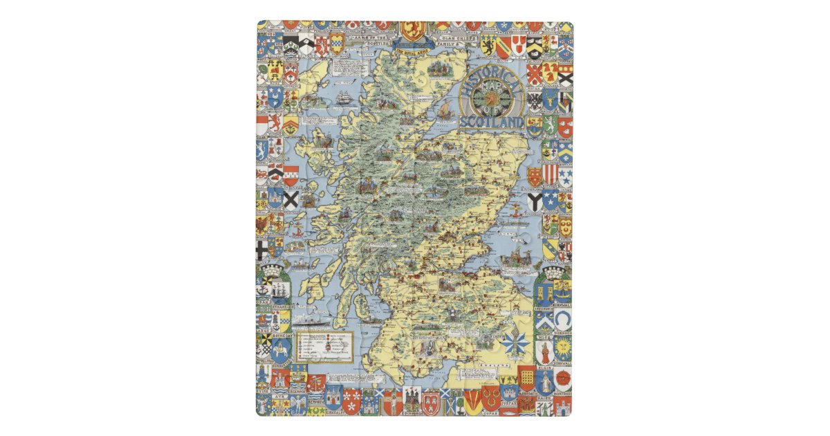 Map of Historical Scotland Jigsaw Puzzle | Zazzle