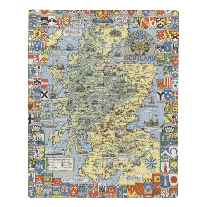 Map of Historical Scotland Jigsaw Puzzle | Zazzle.com