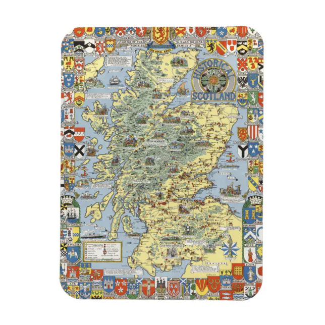 Map of Historical Scotland Magnet | Zazzle