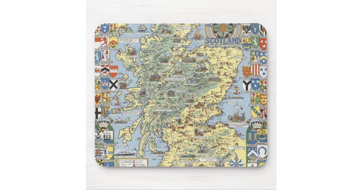 Map of Historical Scotland Mouse Pad | Zazzle