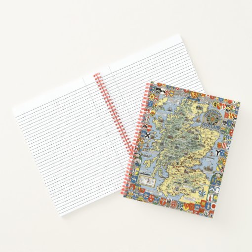 Map of Historical Scotland Notebook | Zazzle