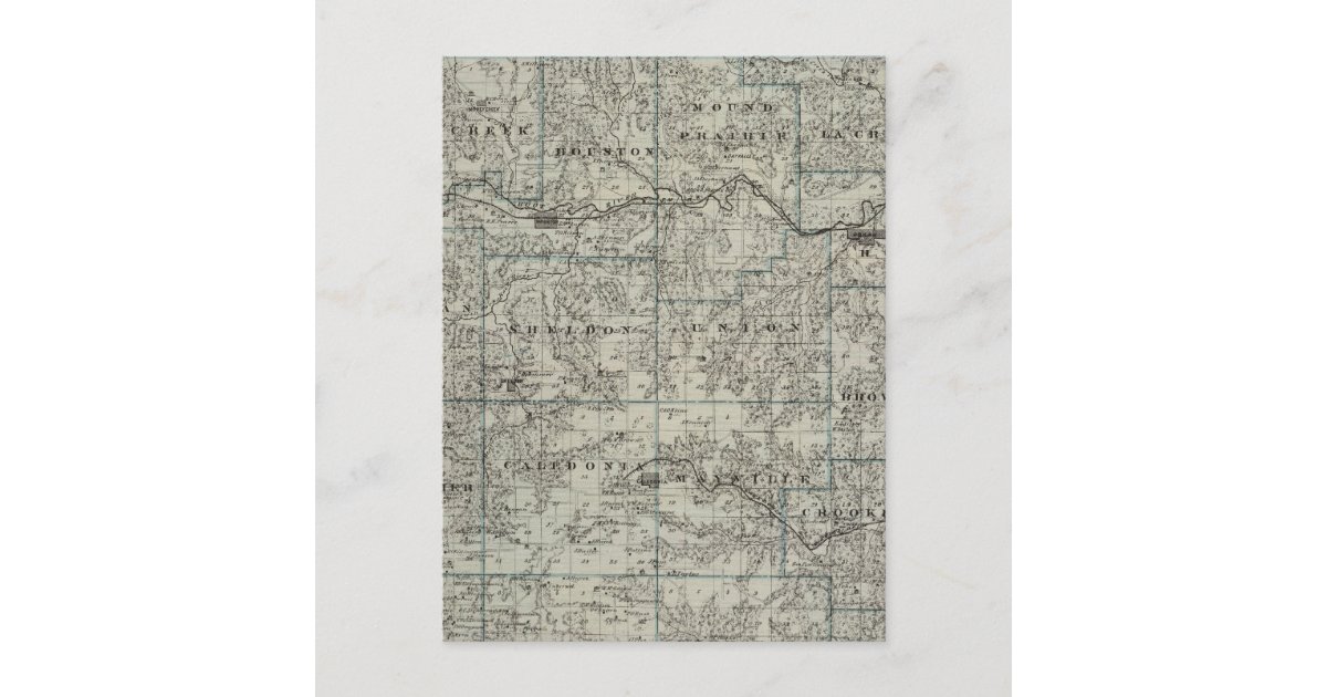 Map of Houston County, Minnesota Postcard | Zazzle