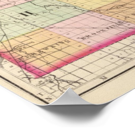 Map of Huron County, Michigan Poster | Zazzle