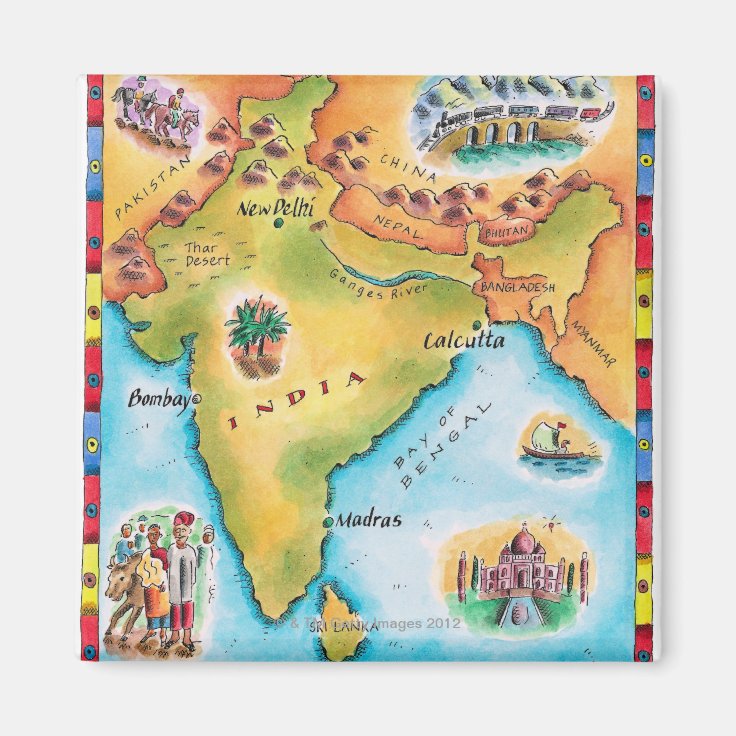 Map of India Magnet | Zazzle