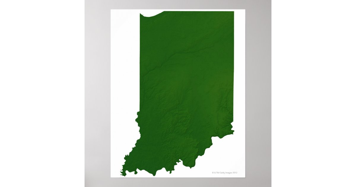 Map of Indiana 2 Poster | Zazzle