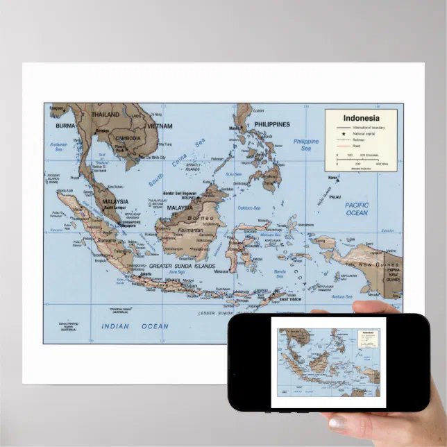 Map of Indonesia Poster | Zazzle