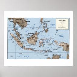 Map of Indonesia Poster | Zazzle