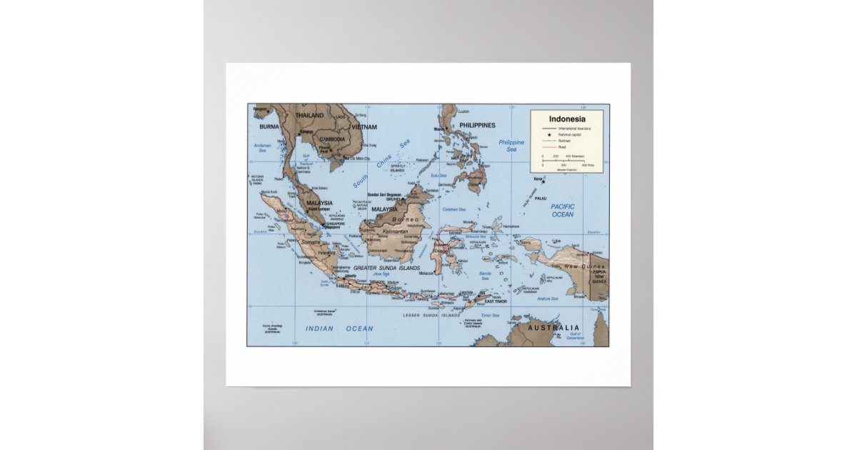 Map of Indonesia Poster | Zazzle