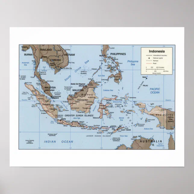 Map of Indonesia Poster | Zazzle