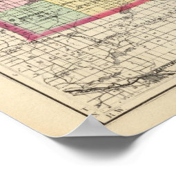 Map of Ionia County, Michigan Poster | Zazzle