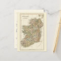 Map of Ireland 1862 Wedding Save The Date (Wide) Announcement Postcard ...