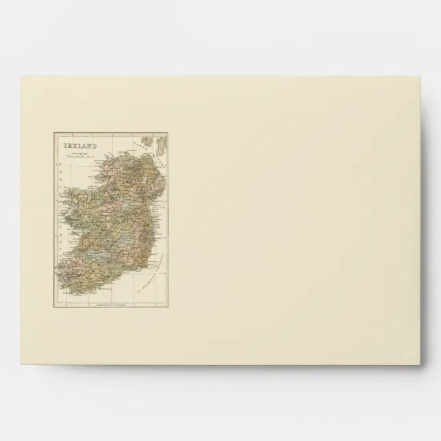 Map of Ireland 1862 Wedding Stationery Envelope | Zazzle