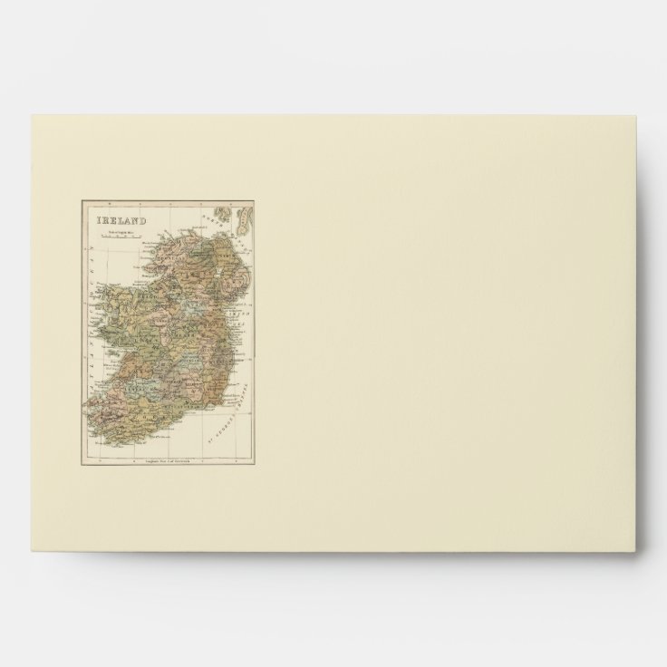 Map of Ireland 1862 Wedding Stationery Envelope | Zazzle