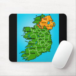 Map of Ireland (counties) Mouse Pad | Zazzle