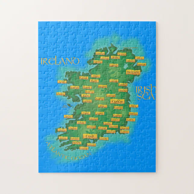 Map Of Ireland Jigsaw Puzzle | Zazzle