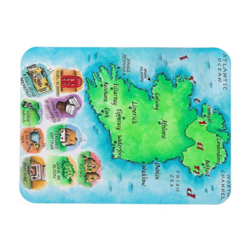 Map of Ireland Magnet | Zazzle