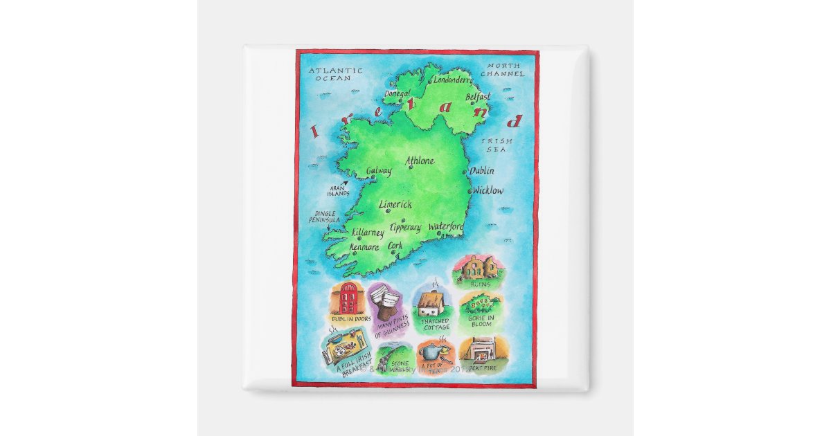Map of Ireland Magnet | Zazzle