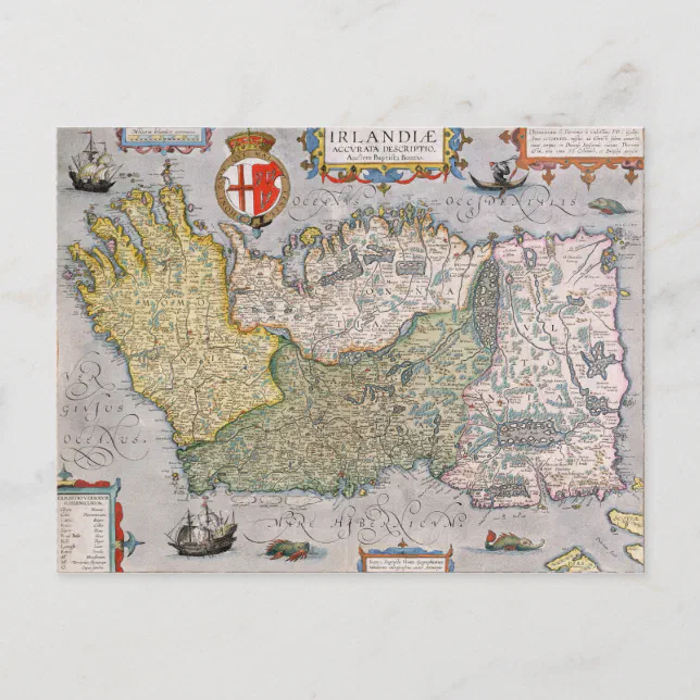 Map of Ireland Postcard | Zazzle