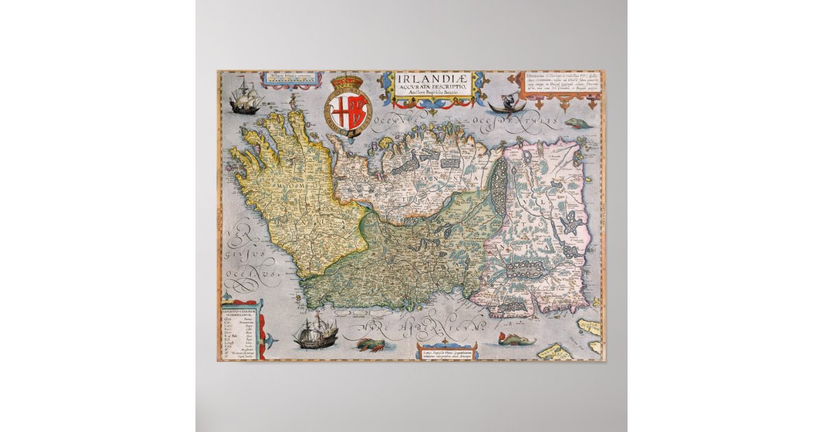 Map of Ireland Poster | Zazzle
