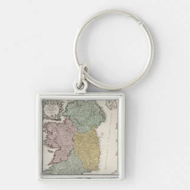 Map of Ireland showing the Provinces of Ulster Keychain | Zazzle