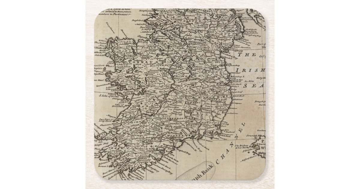 Map of Ireland Square Paper Coaster | Zazzle