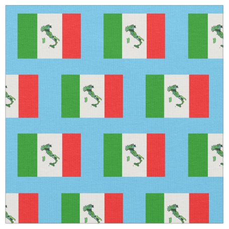 ITALY MAP | Italian Flag Fabric | Zazzle