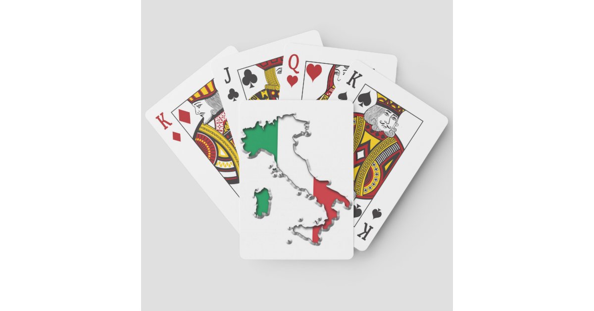 Map of Italy Poker Cards | Zazzle