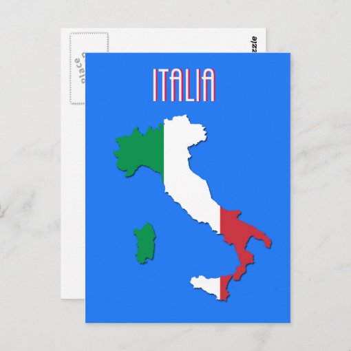 Map of Italy postcard | Zazzle
