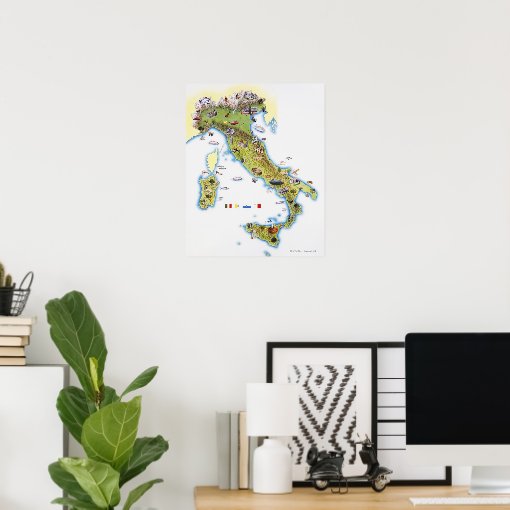 Map of Italy Poster | Zazzle