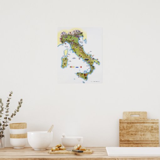 Map of Italy Poster | Zazzle