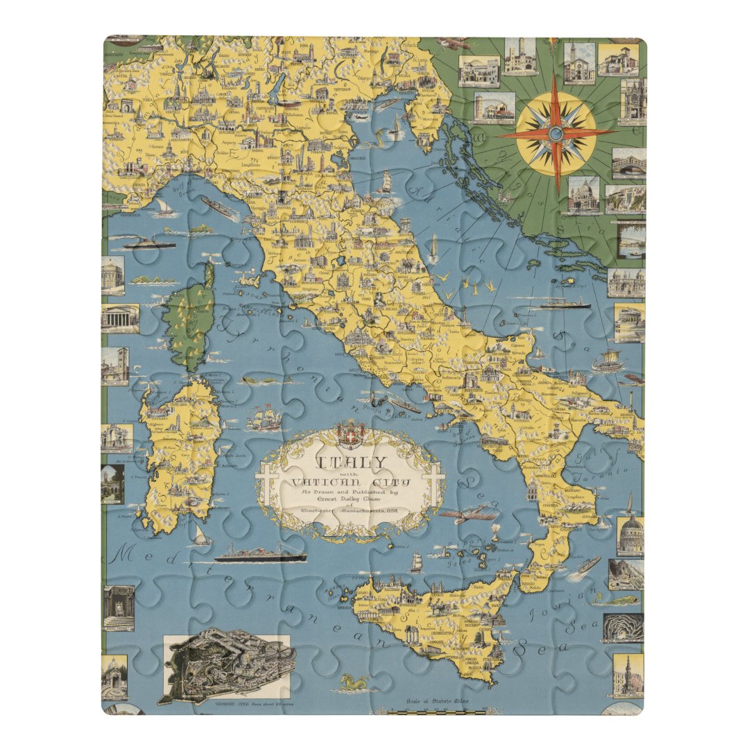 Map of Italy with Vatican City Jigsaw Puzzle | Zazzle