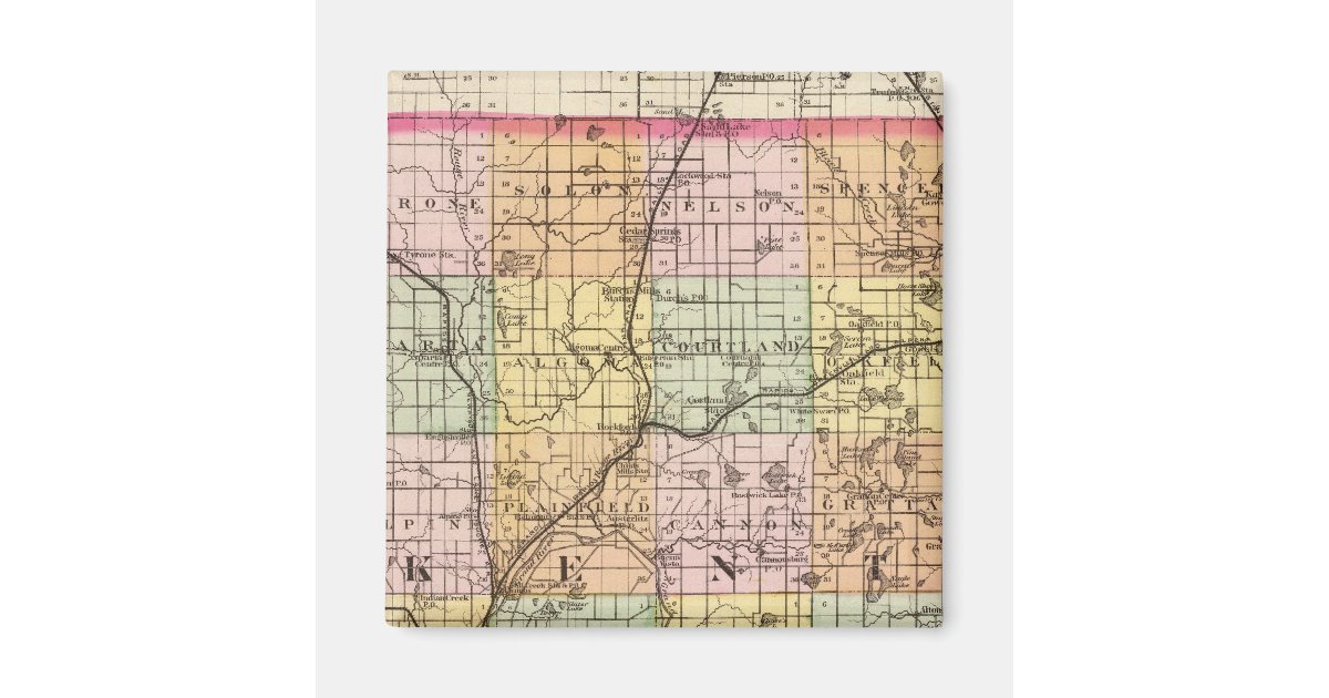 Map of Kent County, Michigan Magnet | Zazzle
