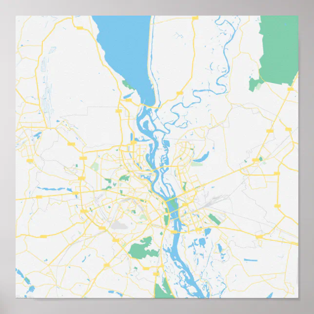 Map of Kyiv, Ukraine Poster | Zazzle