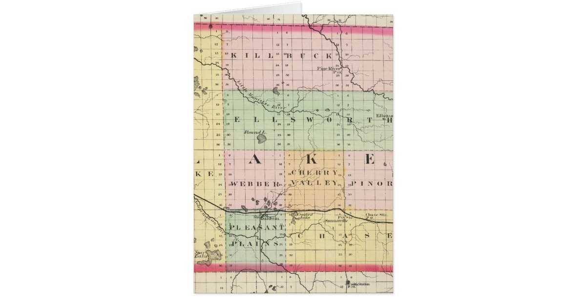 Map of Lake County, Michigan | Zazzle