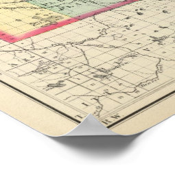 Map of Lake County, Michigan Poster | Zazzle