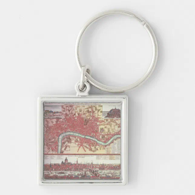 Map of London Keychain | Zazzle