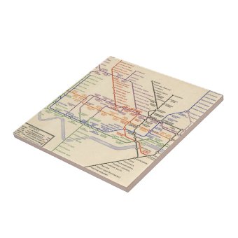 Map of London's Underground Railways Ceramic Tile | Zazzle