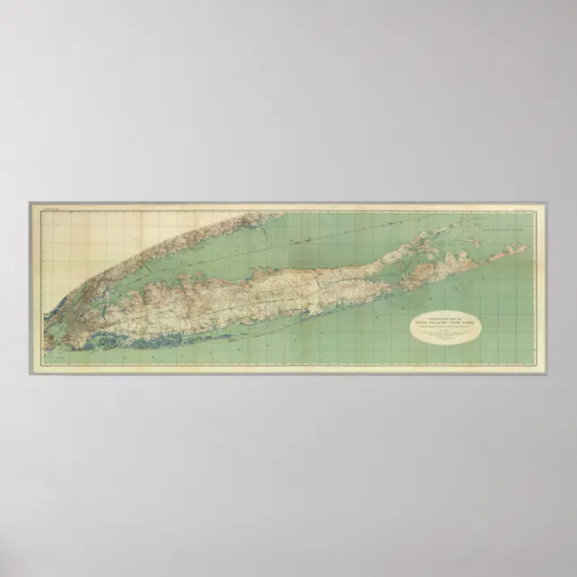 Map Of Long Island Poster | Zazzle