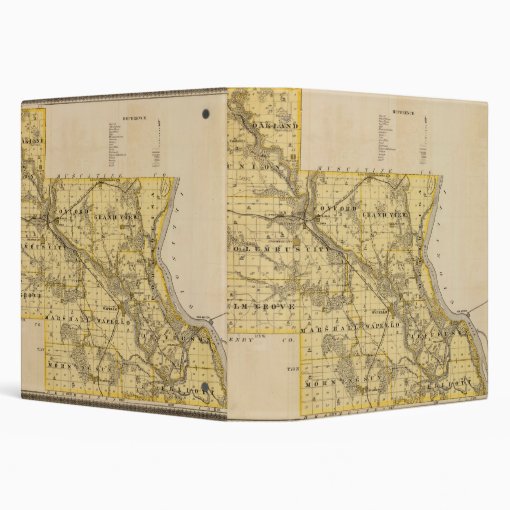 Map of Louisa County, State of Iowa 3 Ring Binder | Zazzle