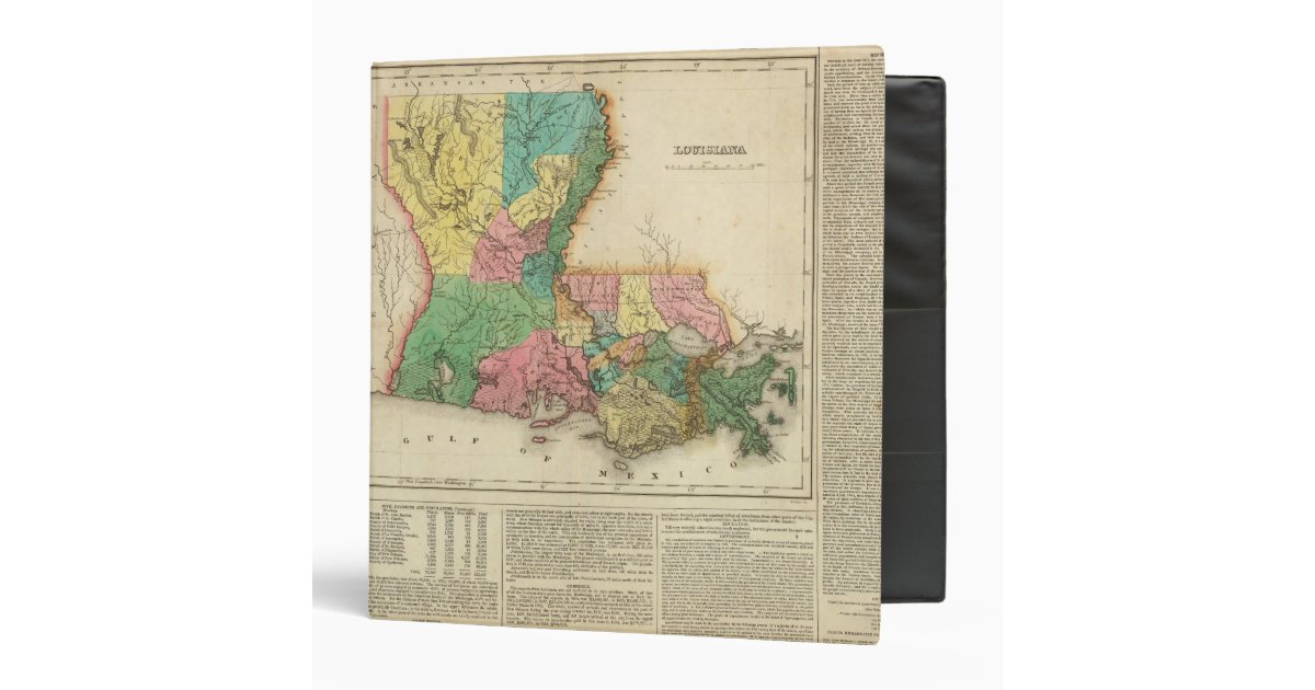 Map Of Louisiana Binder | Zazzle