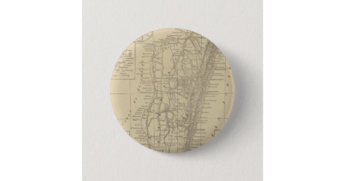 Map of Madagascar Button | Zazzle