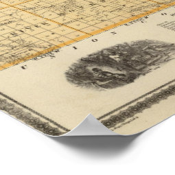 Map of Madison County, State of Iowa Poster | Zazzle