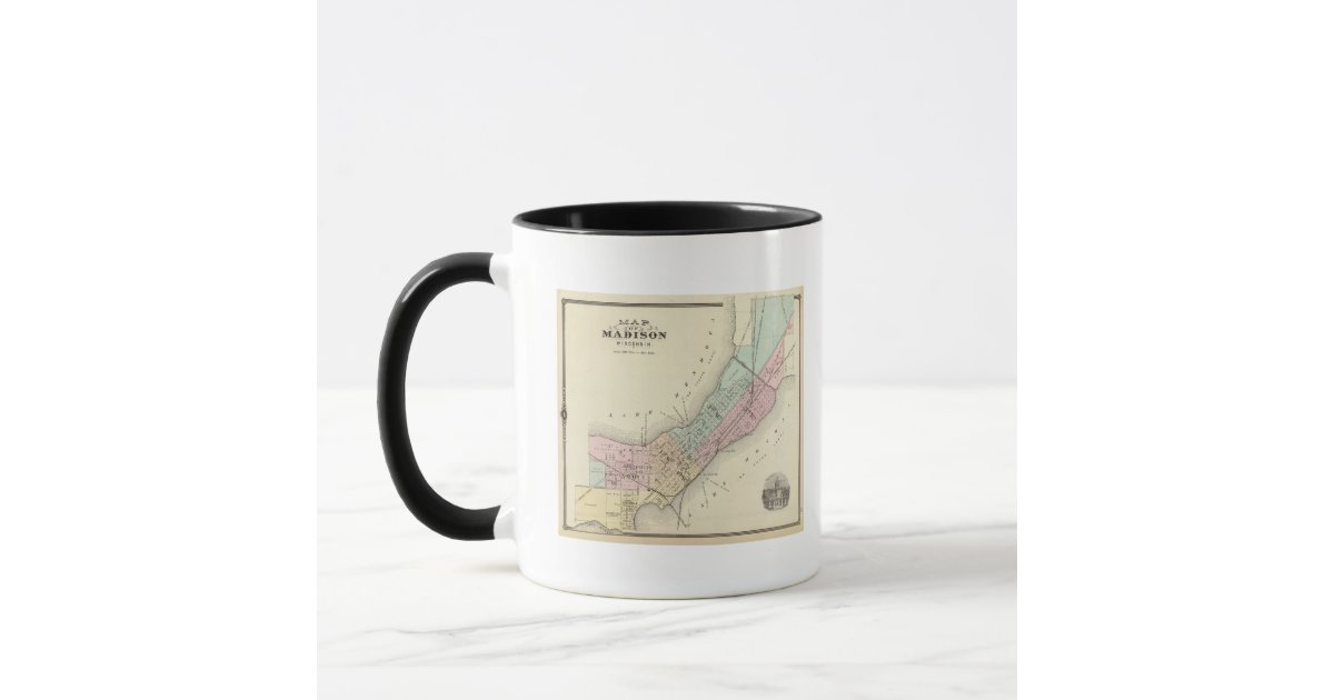 Map of Madison, Wisconsin Mug | Zazzle