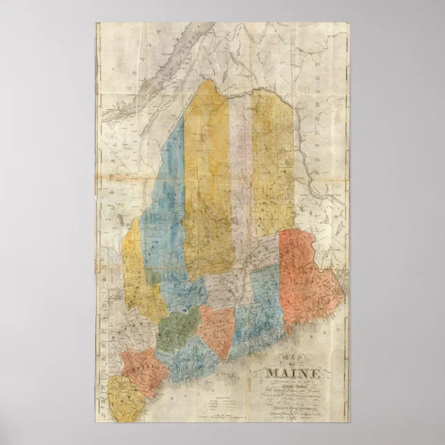Map of Maine Poster | Zazzle