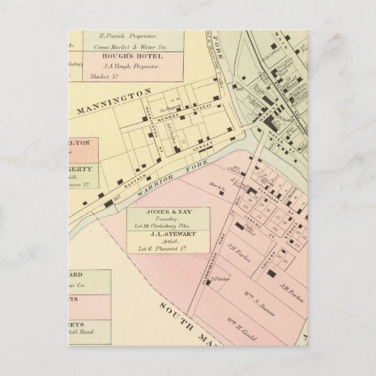 Map of Mannington, West Virginia Postcard | Zazzle.com