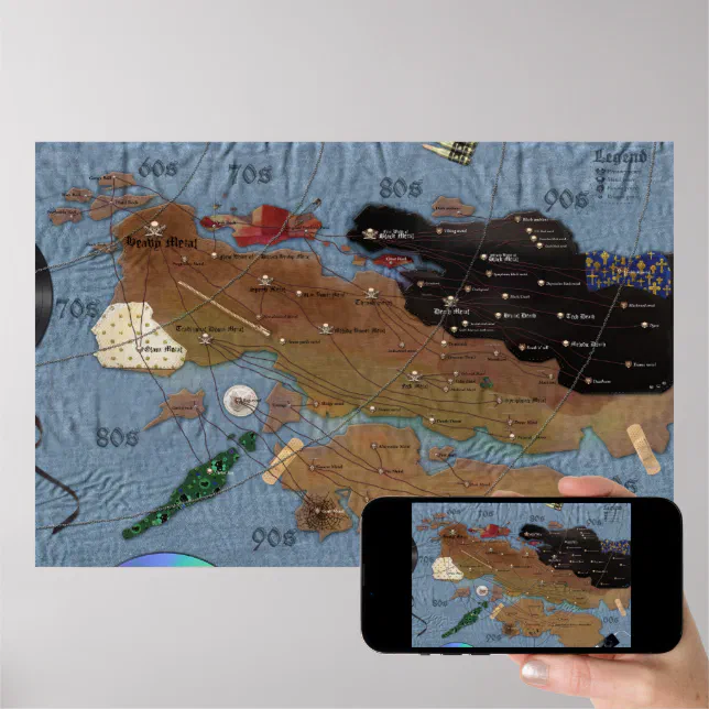 Map of Metal (second edition) Colossal Size Poster | Zazzle