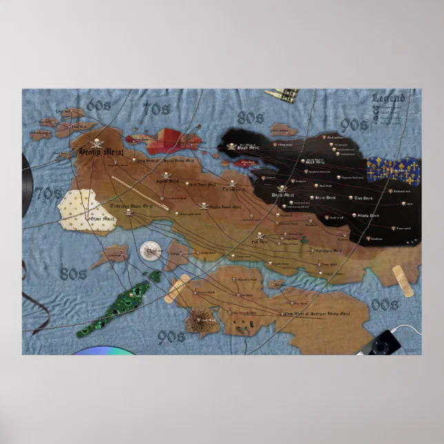 Map of Metal (second edition) Poster | Zazzle