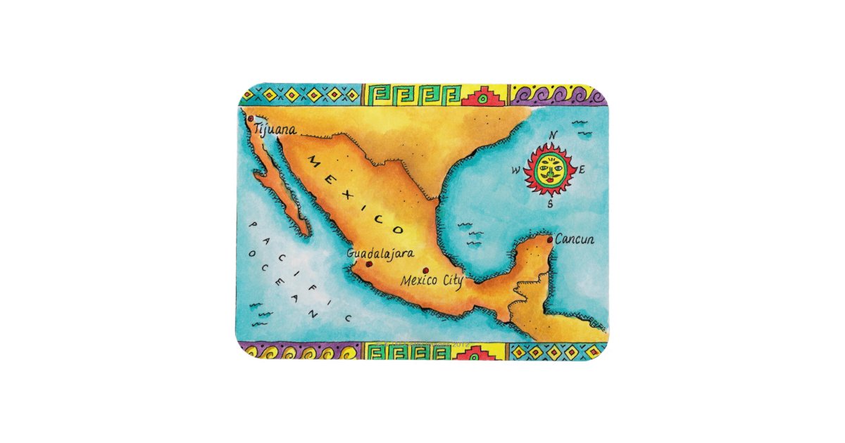 Map of Mexico Magnet | Zazzle