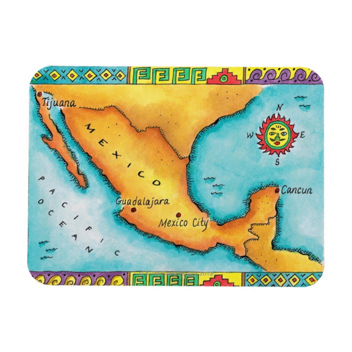 Map of Mexico Magnet | Zazzle.com