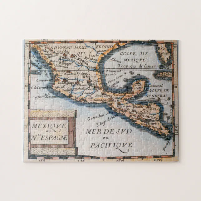 Map of Mexico or New Spain | 1625 Jigsaw Puzzle | Zazzle